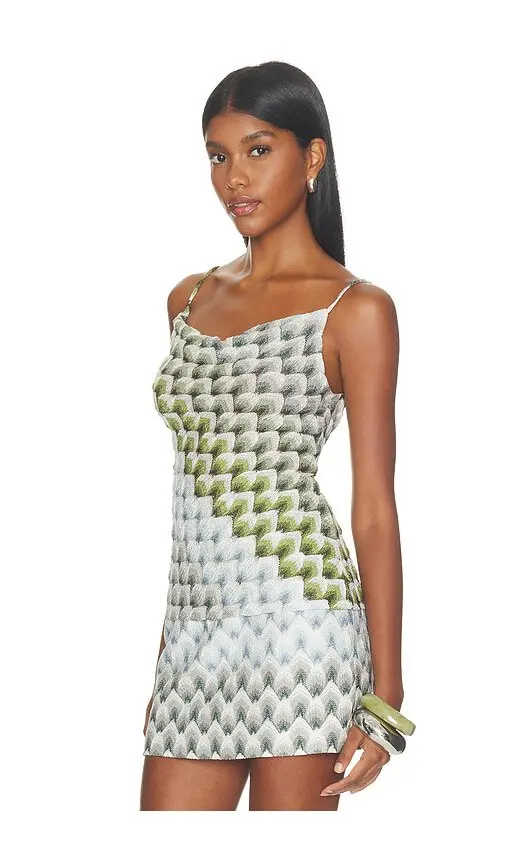 Missoni Metallic Knit Camisole Top - Green