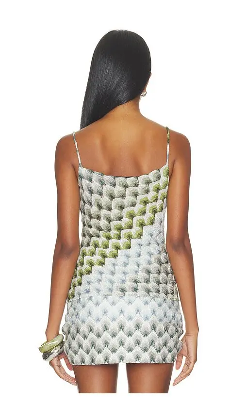 Missoni Metallic Knit Camisole Top - Green