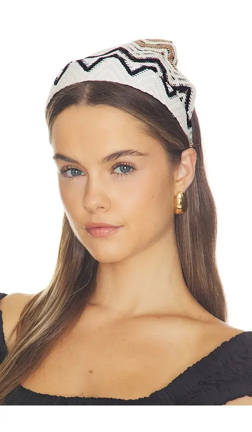 Lele Sadoughi Jackie Crochet Handkerchief Headband - Brown