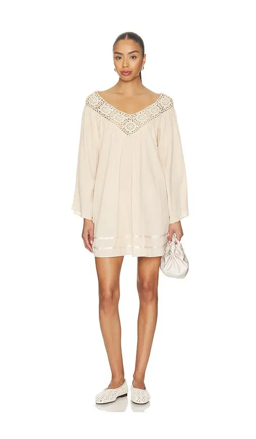 Frankies Bikinis Riviera Cotton Gauze Dress In . Also - Peach