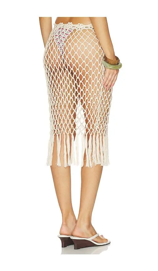 Frankies Bikinis Star Crochet Midi Skirt In . Also