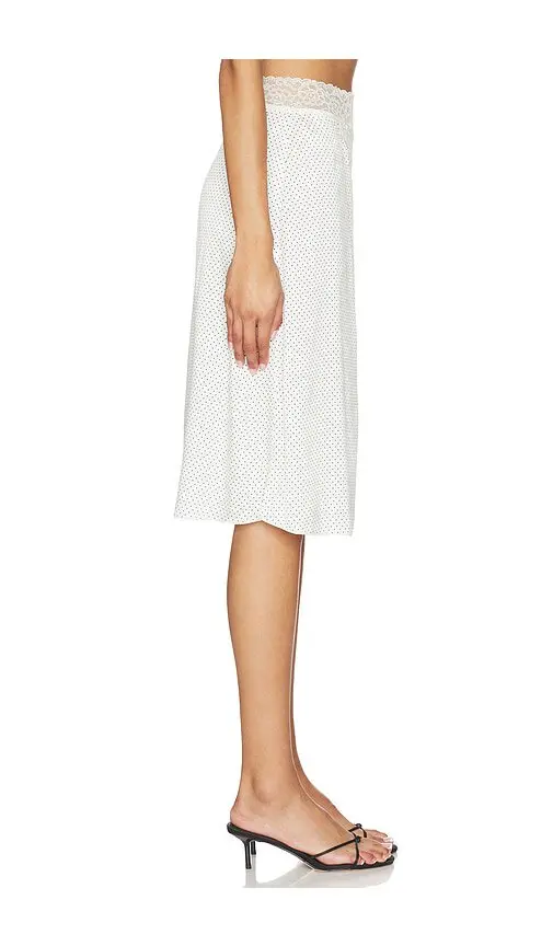 Frankies Bikinis Laura Silk Midi Skirt