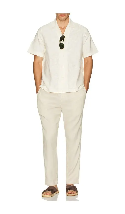 Frescobol Carioca Oscar Linen Chino Pant In . Also