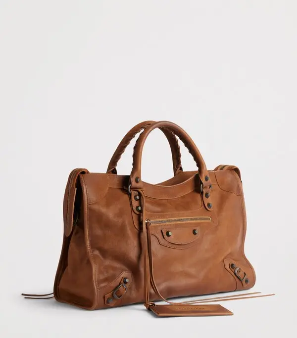 Balenciaga Medium Goatskin Le City Top-handle Bag - Brown