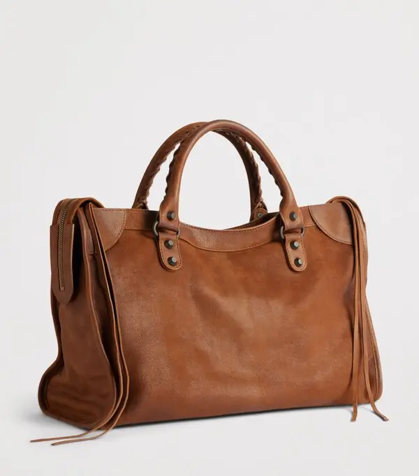 Balenciaga Medium Goatskin Le City Top-handle Bag - Brown