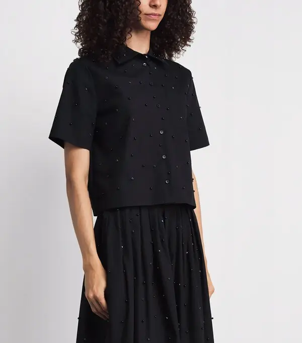 Maje Cotton Embellished Shirt