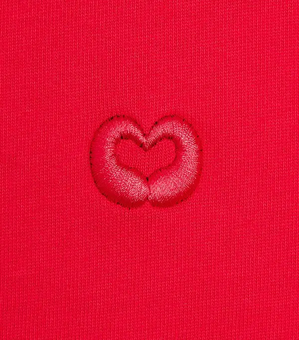 Maje Cotton Embroidered Logo T-shirt - Red