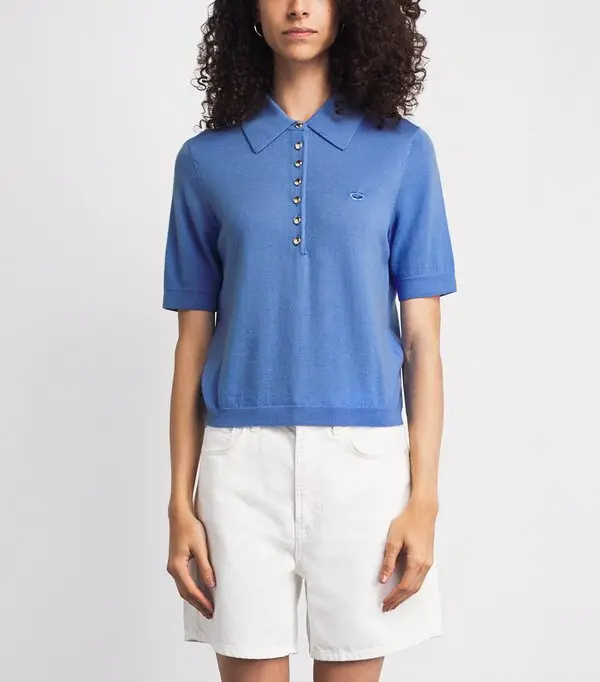 Maje Wool Polo Sweater