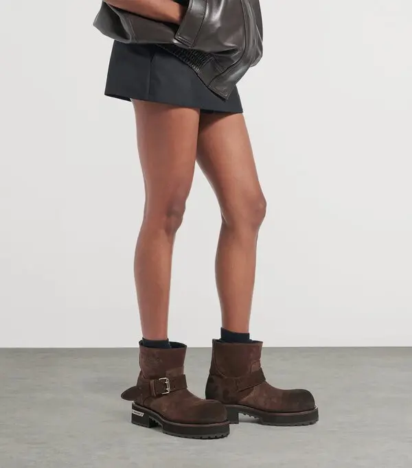 Balenciaga Suede Venom Biker Boots