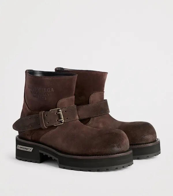 Balenciaga Suede Venom Biker Boots