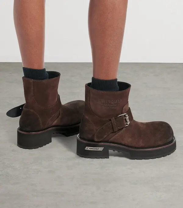 Balenciaga Suede Venom Biker Boots