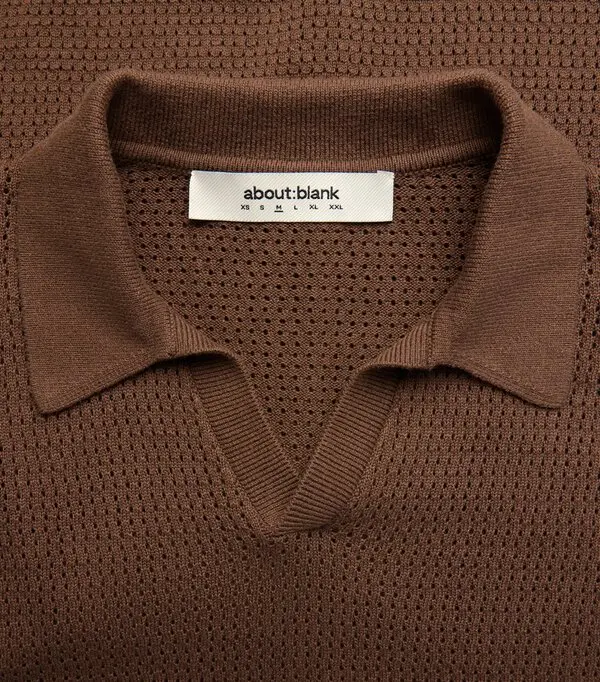 ABOUT:BLANK Knitted Long-sleeve Polo Shirt