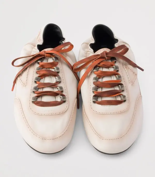 Prada Lambskin Collapse Sneakers