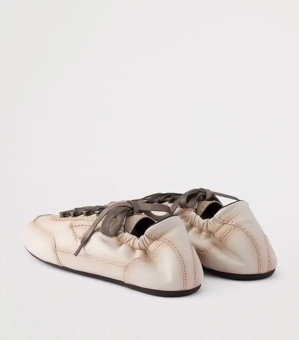 Prada Lambskin Collapse Sneakers