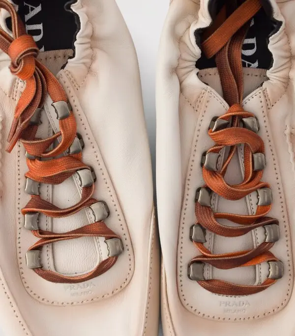 Prada Lambskin Collapse Sneakers