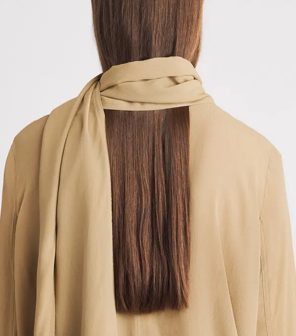 TOTEME Draped Scarf Blouse - Beige
