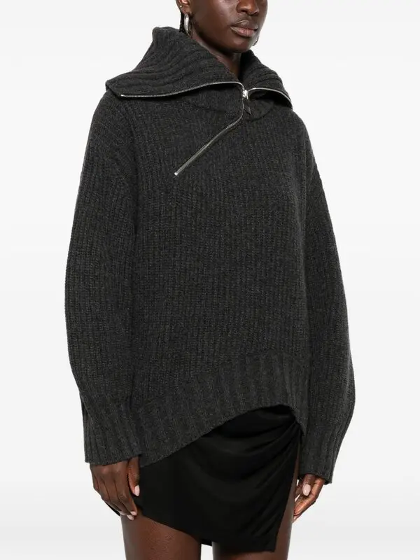 Attico Wool And Cashmere Sweater - Grey