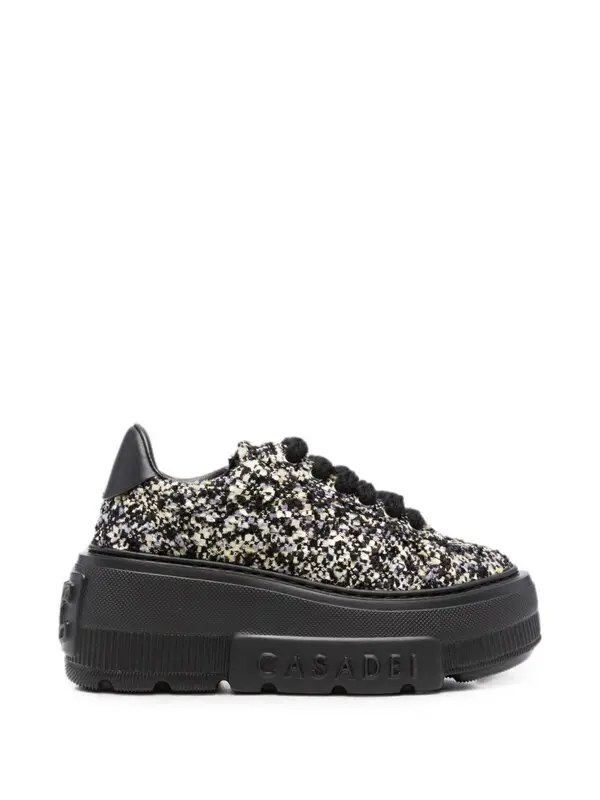 Casadei Nexus Bouclé Sneakers - Black