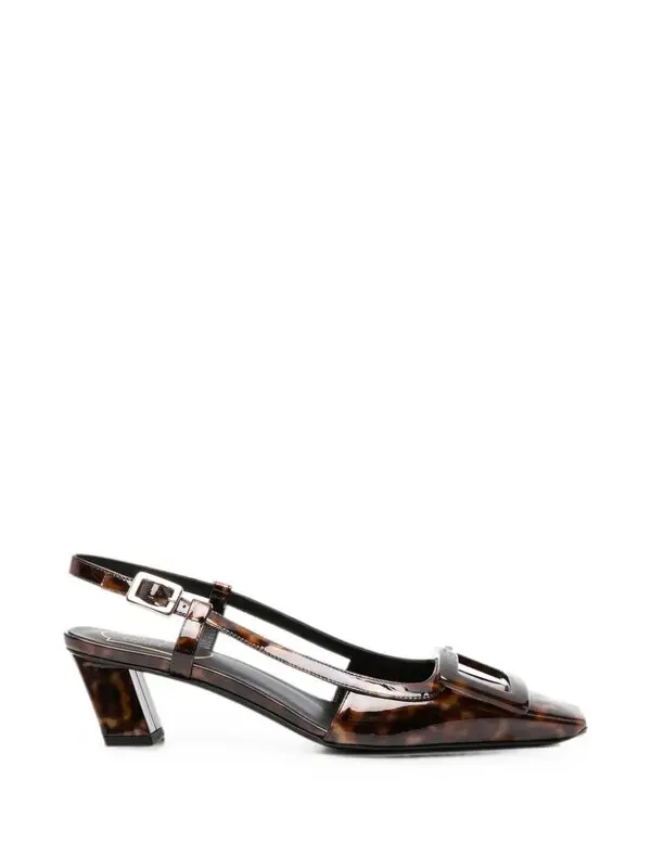 ROGER VIVIER Belle Vivier Patent Leather Pumps - Brown