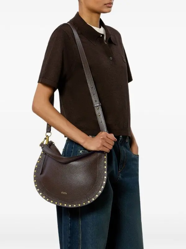 Isabel Marant Étoile Oskan Soft Leather Crossbody Bag With Studded Detail