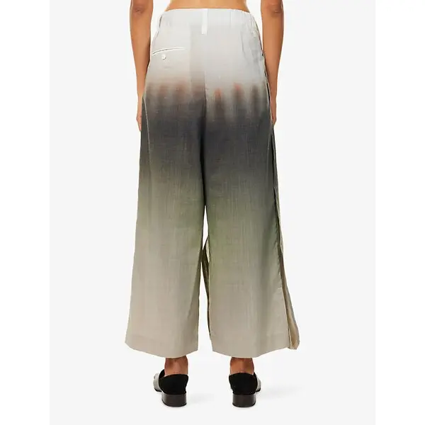 Issey Miyake June Plumage Wrap Woven Trousers