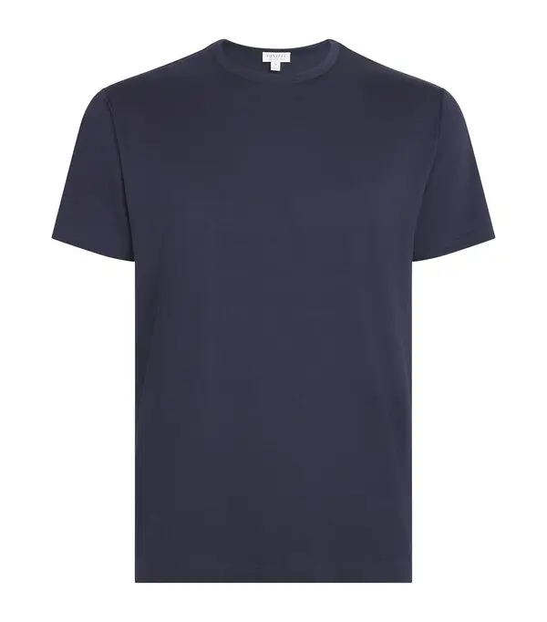 Sunspel Stretch-tencel T-shirt - Navy