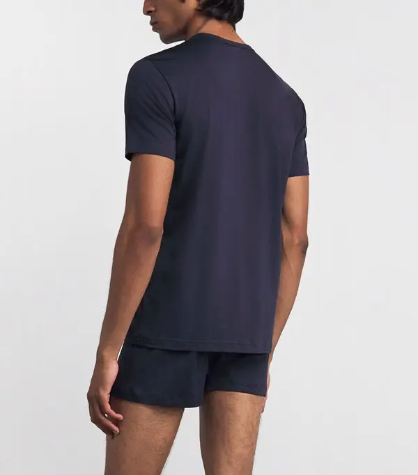Sunspel Stretch-tencel T-shirt - Navy