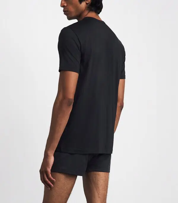 Sunspel Stretch-tencel T-shirt - Black