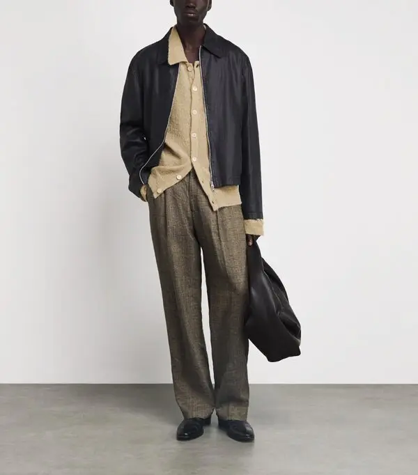 Our Legacy Alpaca-blend Evening Polo Cardigan - Green
