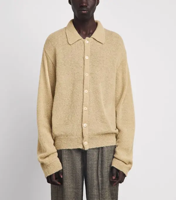 Our Legacy Alpaca-blend Evening Polo Cardigan - Green