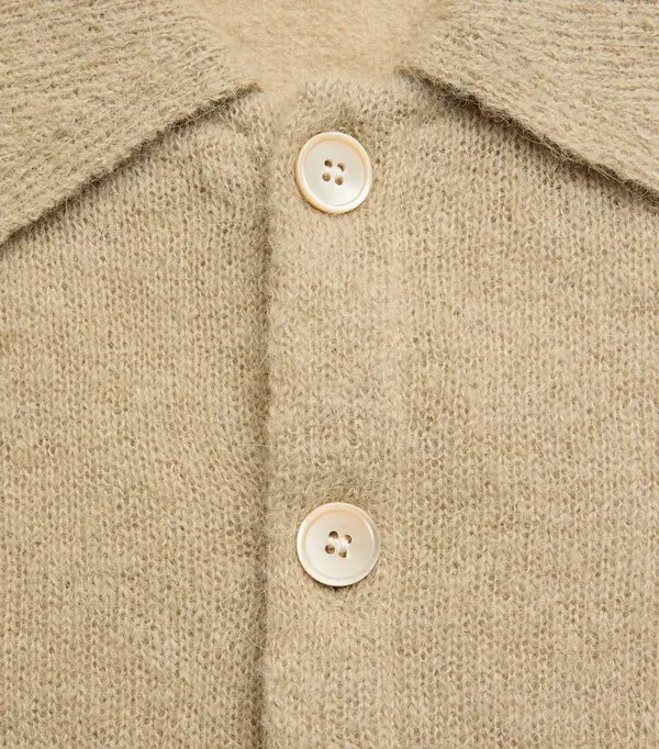 Our Legacy Alpaca-blend Evening Polo Cardigan - Green