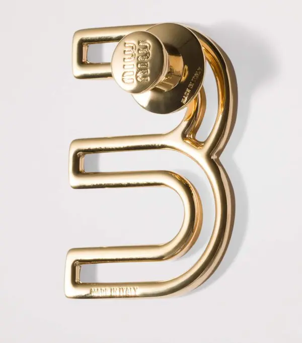 Miu Miu Logo Brooch