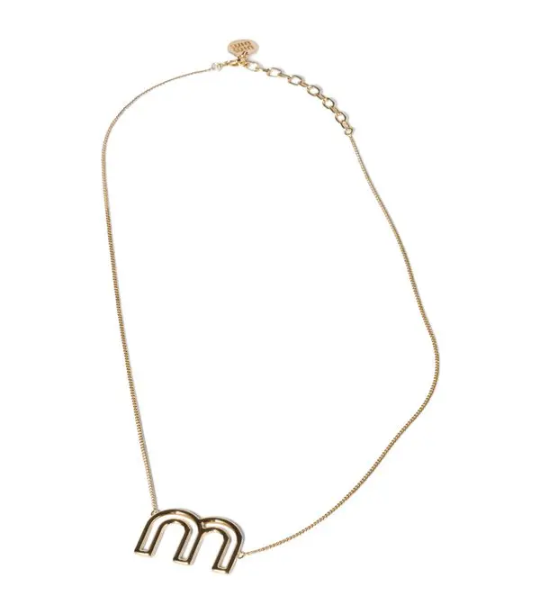 Miu Miu Logo Chain Necklace