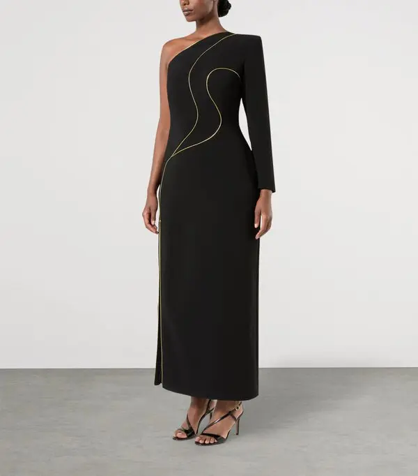 Marina Rinaldi One-shoulder Maxi Dress