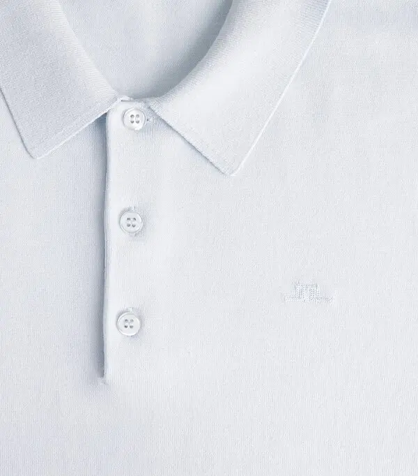 J. Lindeberg Knitted Ridge Polo Shirt - Blue