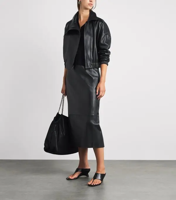 Vince Asymmetric Lambskin Jacket
