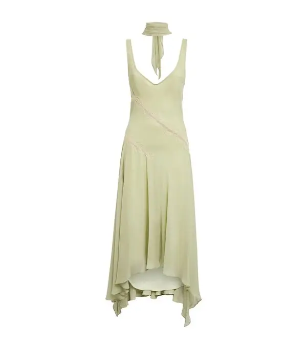 DE LA VALI Aurora Midi Dress - Green