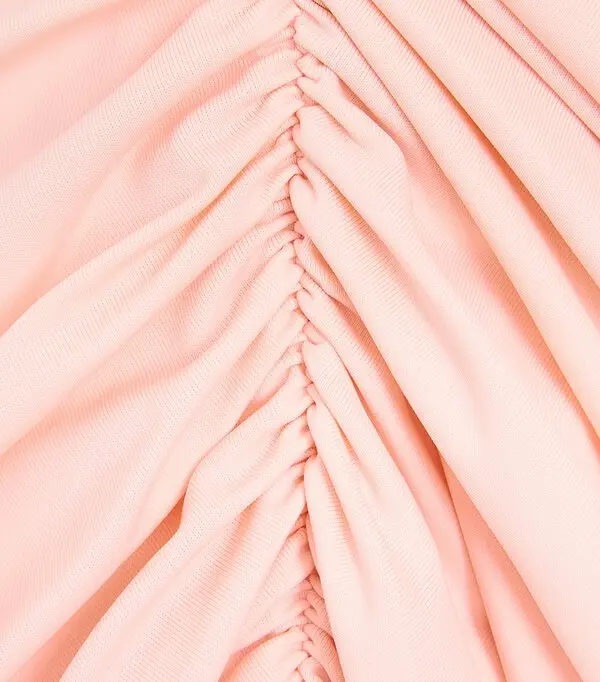 DE LA VALI Draped Hela Midi Dress - Pink