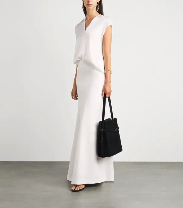 Vince Silk-blend Layered V-neck Top