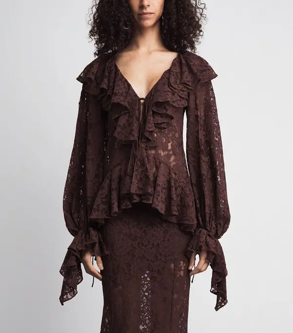 DE LA VALI Lace Mija Blouse