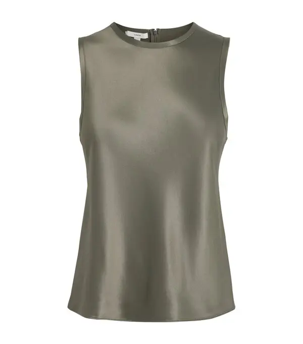 Vince Satin Sleeveless Top