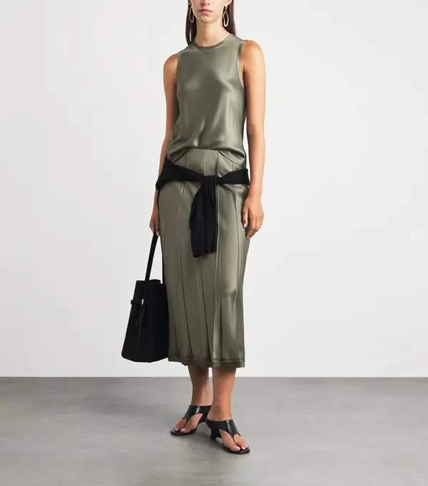 Vince Satin Sleeveless Top