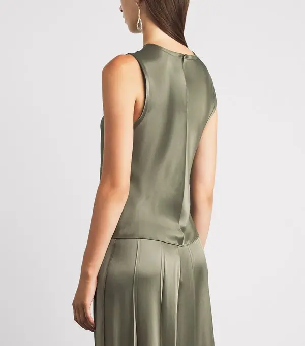Vince Satin Sleeveless Top