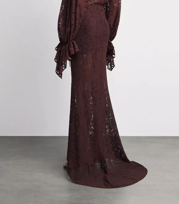 DE LA VALI Pasion Lace Maxi Skirt