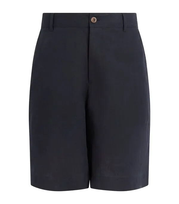 Paul Smith Linen Chino Shorts - Navy