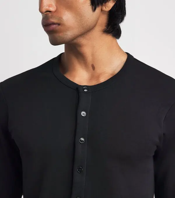 TOM FORD Stretch-cotton Henley Top
