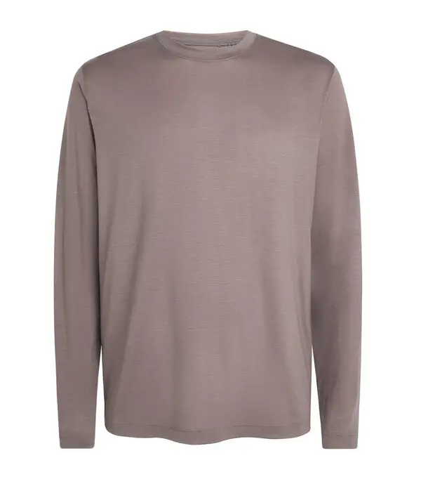 Sease Virgin Wool Long-sleeve T-shirt - Brown