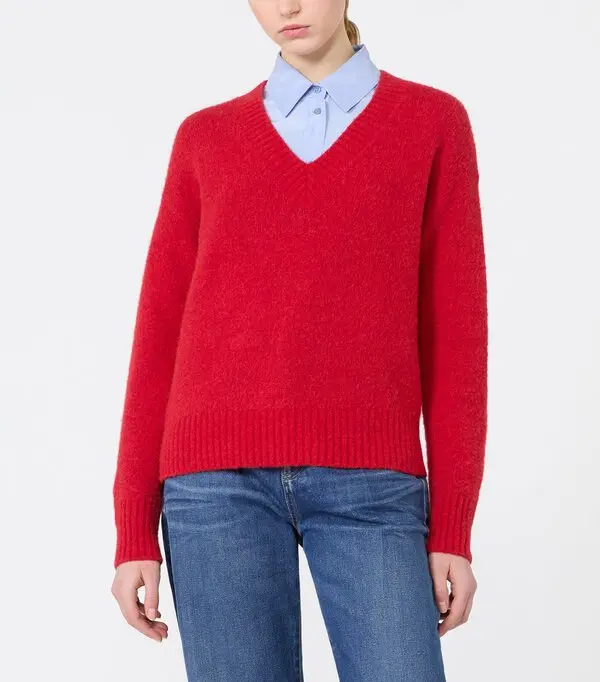 Max Mara Alpaca-blend V-neck Sweater