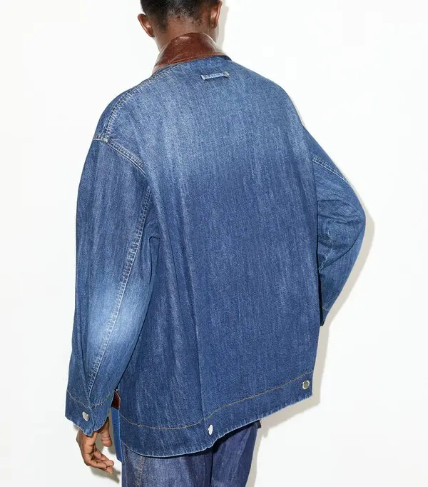 Max & Co. Denim Contrast Collar Jacket