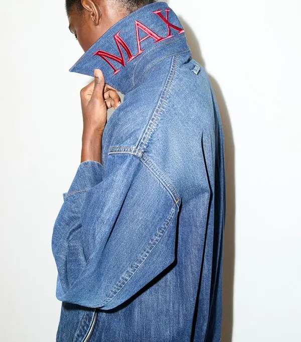 Max & Co. Denim Contrast Collar Jacket